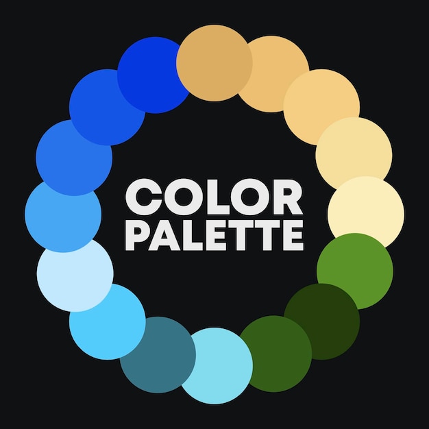 Vibrant Color Wheel with 'Color Palette' Text | Jiffy Designs