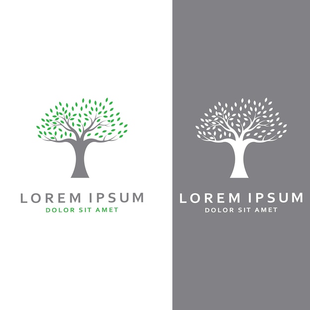 Minimalist Tree Logos with Lorem Ipsum Text | Jiffy Designs