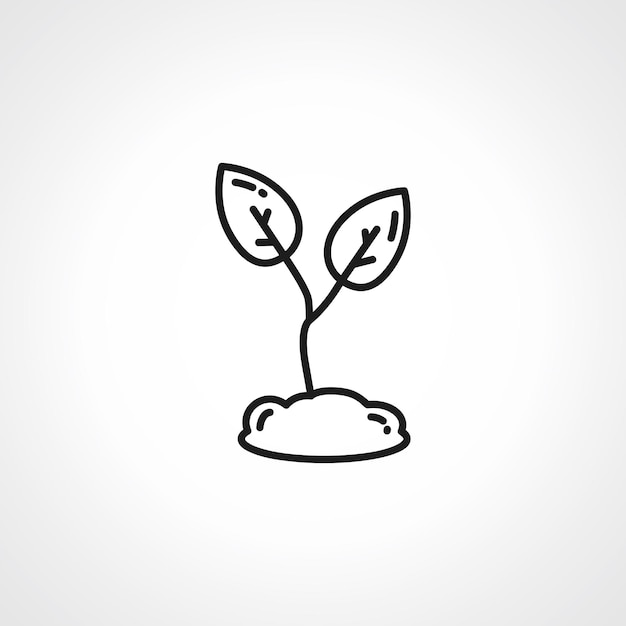 Simple Sketch of a Sprouting Plant Seedling | Jiffy Designs