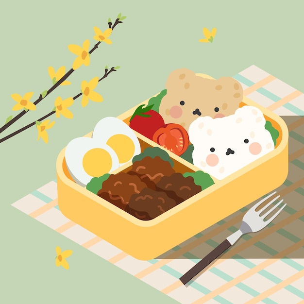 Delightful Bento Box with Adorable Plush Companions | Jiffy Designs