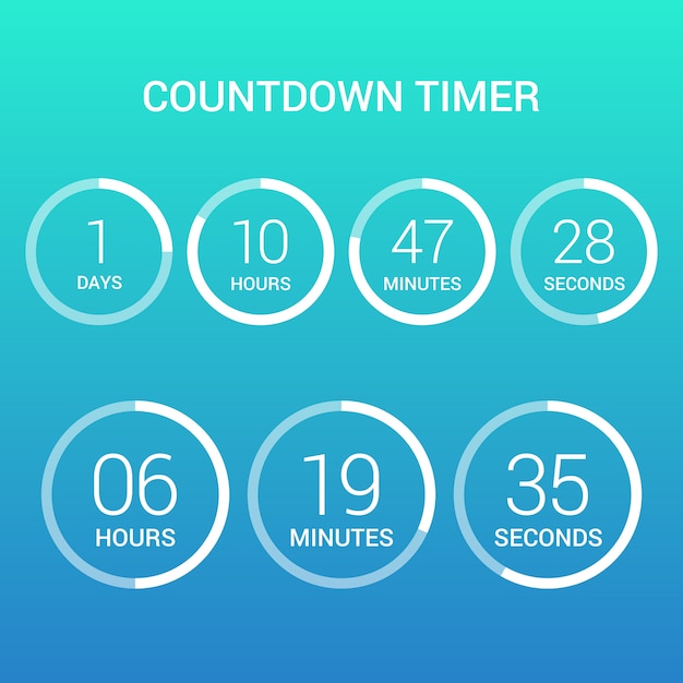 Vibrant Countdown Timer with Elegant Digital Display | Jiffy Designs