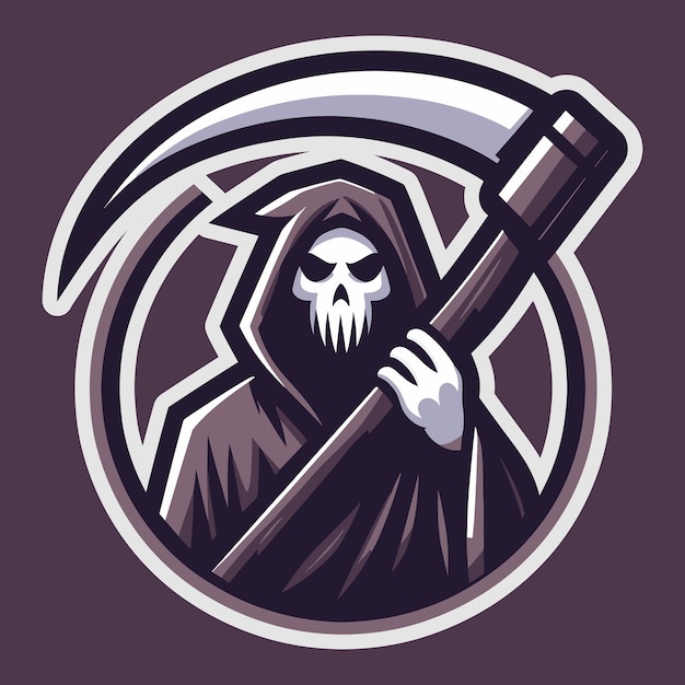 Ominous Reaper Emblem: A Symbol of Darkness and Intrigue | Jiffy Designs
