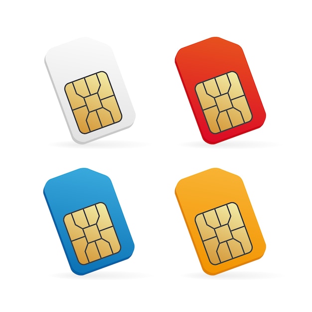 Vibrant Sim Card Assortment in Diverse Colors | Jiffy Designs