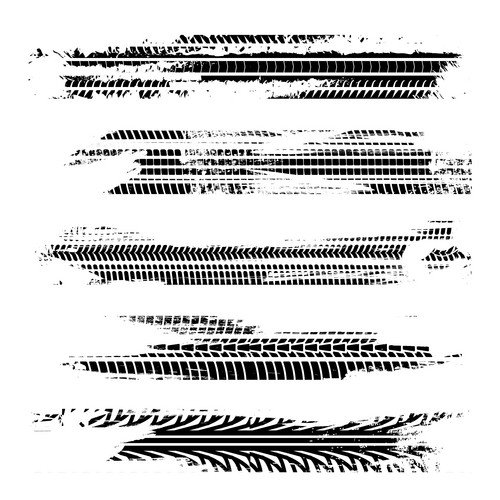 Off Road Tire Track Trail Print Texture. Motorcycle Mud Race Car Rally ...