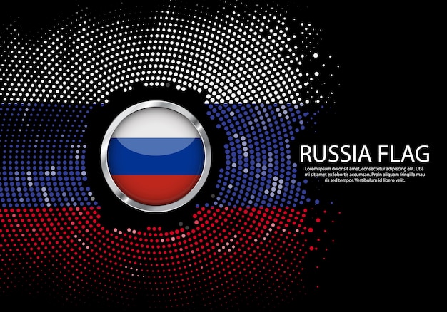 Captivating Russian Flag Design with Radiant Dots | Jiffy Designs