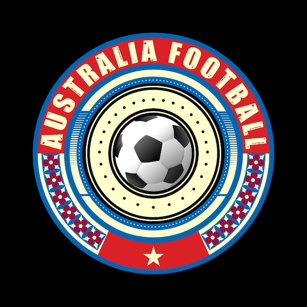 Vibrant Australian Football Emblem with Iconic Soccer Ball | Jiffy Designs