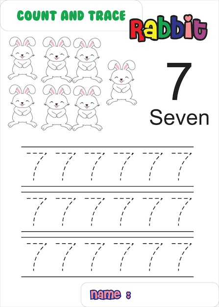 Counting and Tracing Adorable Rabbit Figures | Jiffy Designs