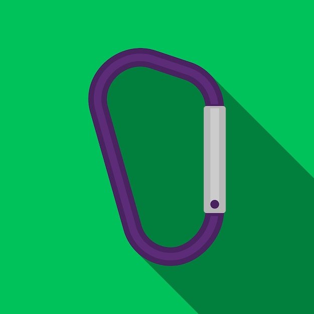 Vibrant Purple Carabiner on Striking Green Background | Jiffy Designs