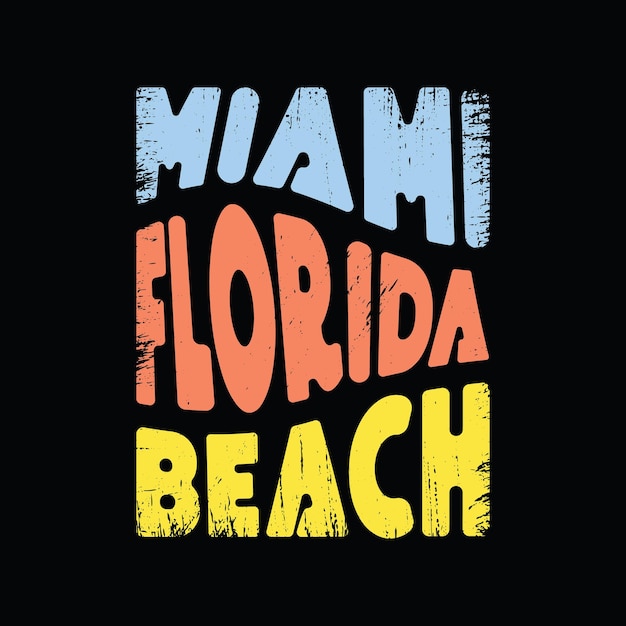 Vibrant Miami Florida Beach Typography Design | Jiffy Designs