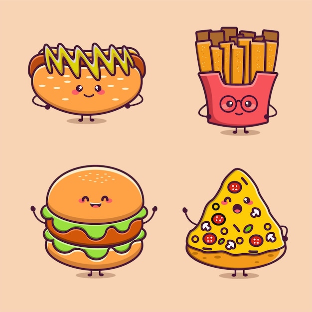 Delightful Dining Delights: A Whimsical Collection of Cartoon Food ...