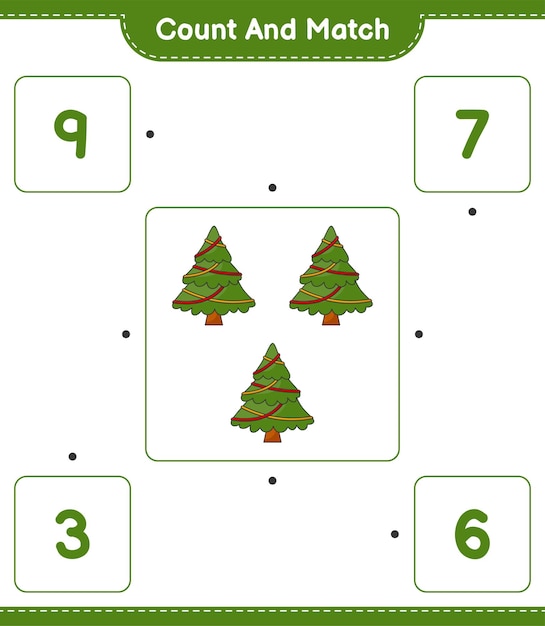 Counting Christmas Trees in a Fun Math Game | Jiffy Designs