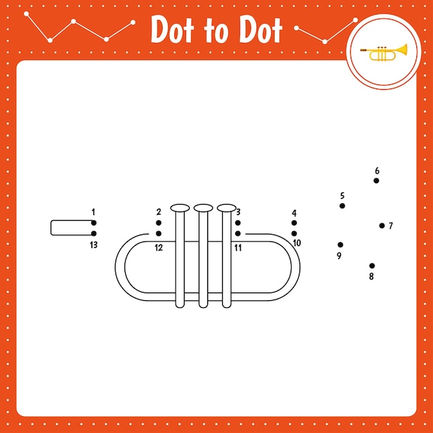 Connecting the Dots to Reveal a Trumpet | Jiffy Designs
