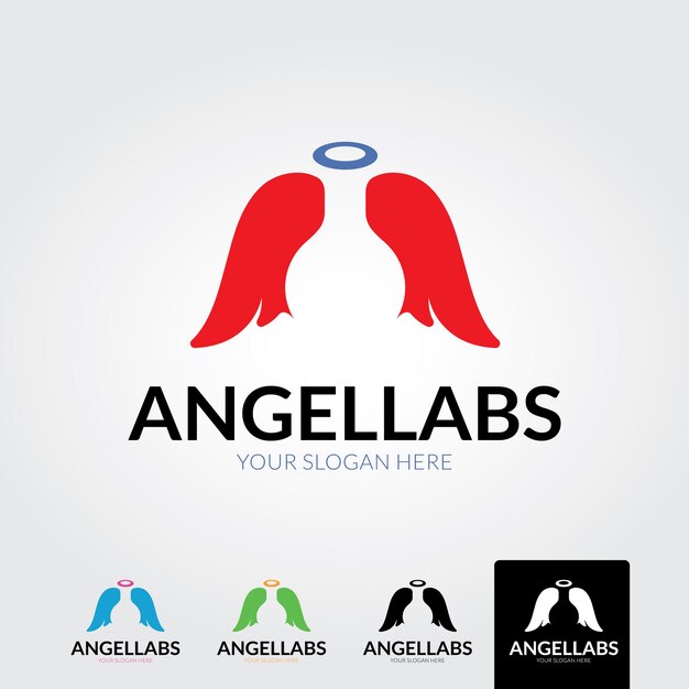 Vibrant Angel Wings Emblem with Customizable Slogan | Jiffy Designs