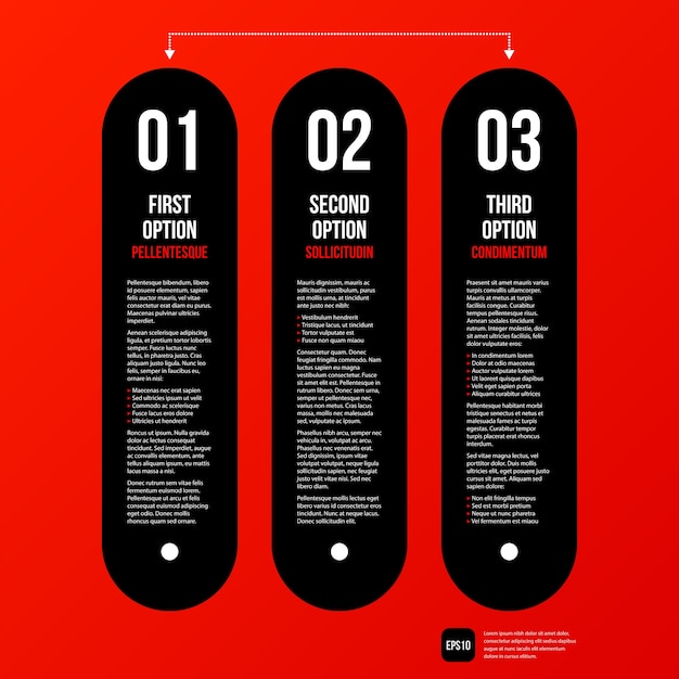 Minimalist Red and Black Three-Step Process Design Template | Jiffy Designs