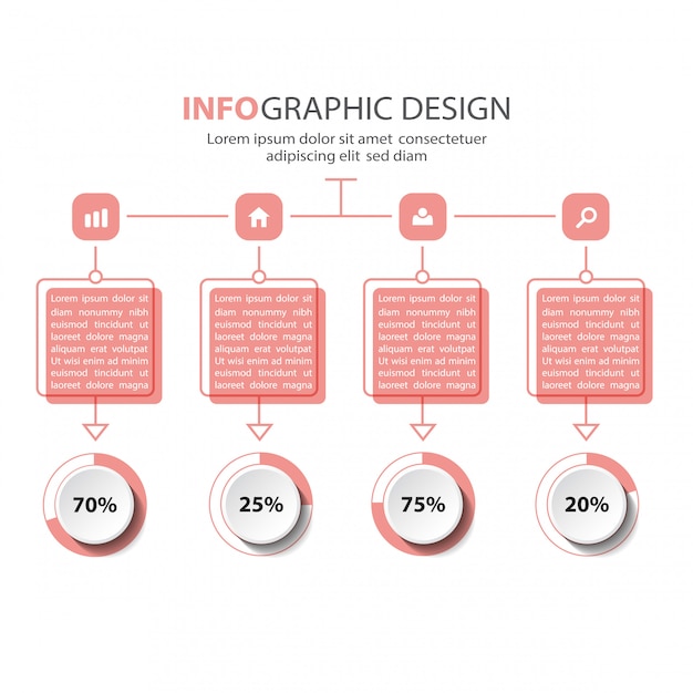 Vibrant Infographic Layout with Percentage Indicators and Icons | Jiffy ...
