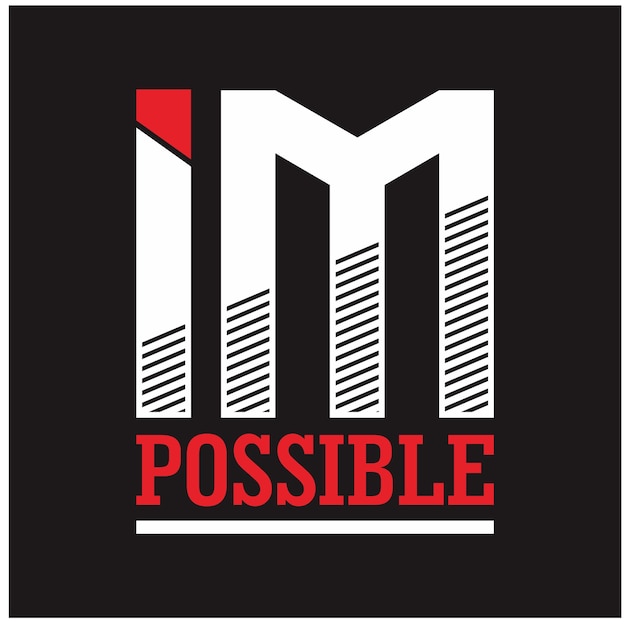 Bold Typographic Illustration of the Word 'Possible' | Jiffy Designs