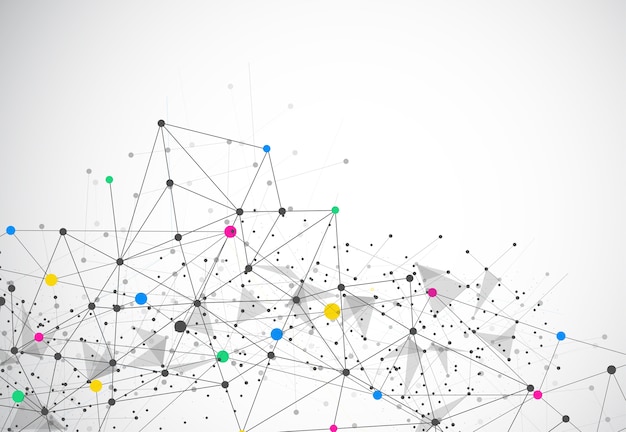 Intricate Network of Colorful Nodes and Connecting Lines | Jiffy Designs