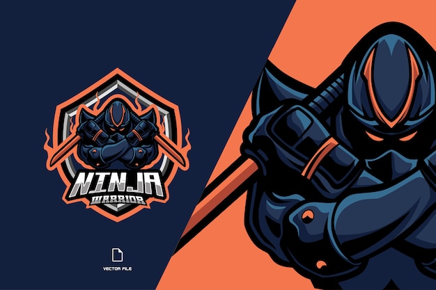 Fierce Ninja Warrior Emblem with Striking Visuals | Jiffy Designs