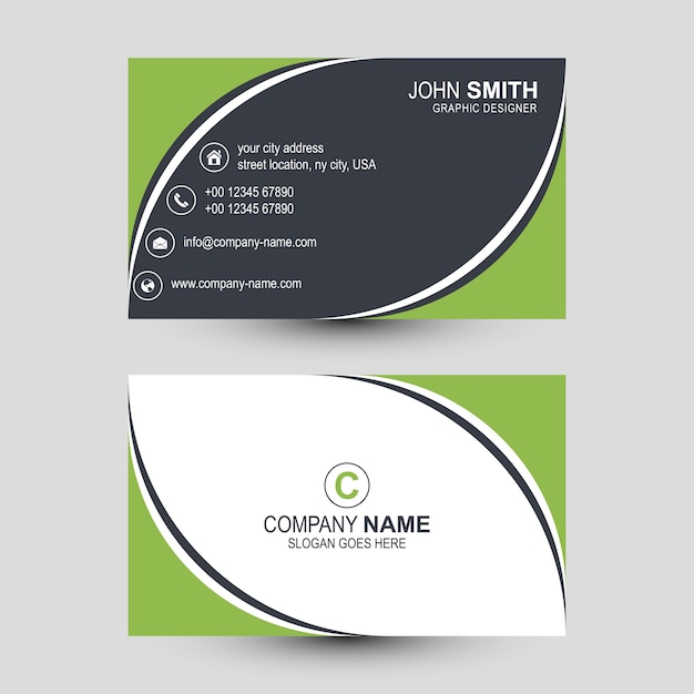 Elegant Oval Business Card with Minimalist Branding Elements | Jiffy ...