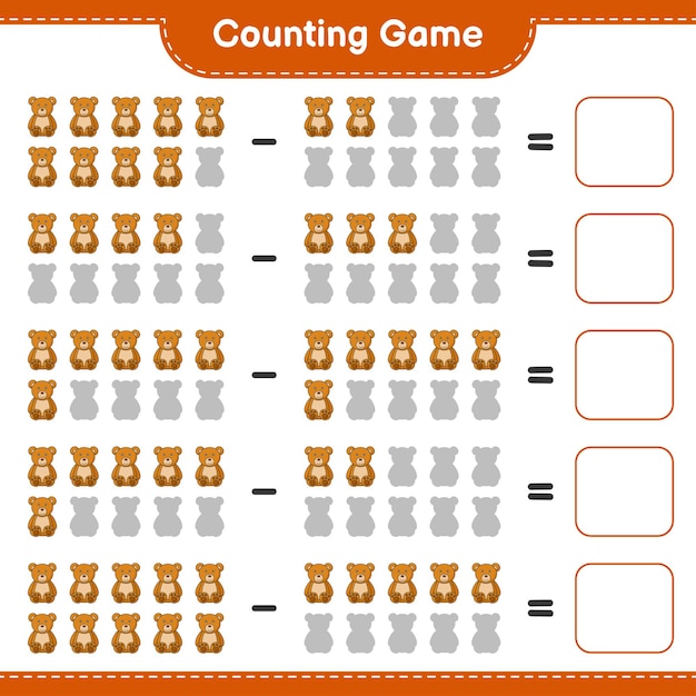 Adorable Bear Counting Game for Children | Jiffy Designs