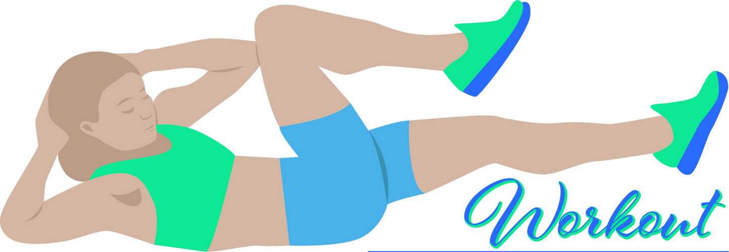 Cartoon Woman Working Out, Vector | Jiffy Designs