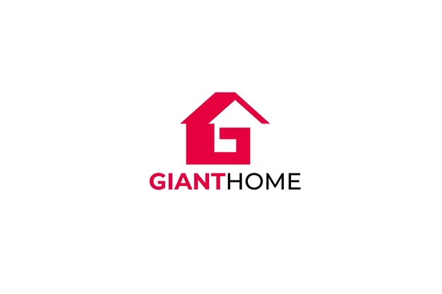 Distinctive Red Home Icon: Giant Home Logo Design | Jiffy Designs