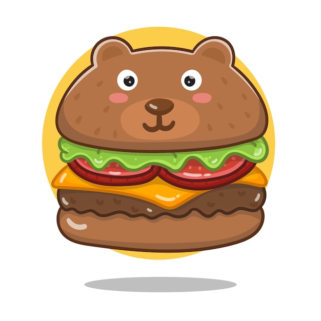 Adorable Bear-Shaped Burger with Vibrant Toppings | Jiffy Designs