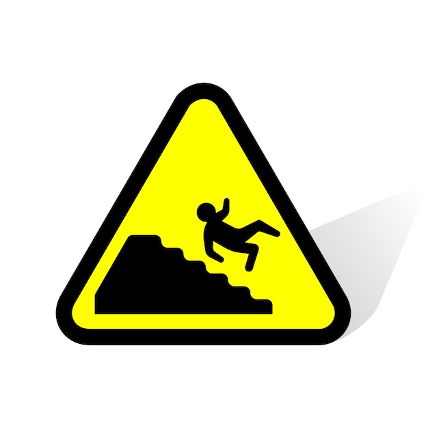 Caution: Steep Slope Ahead, Falling Hazard Sign | Jiffy Designs