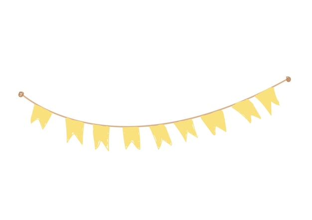 Cheerful Yellow Pennant Banner for Celebrations | Jiffy Designs