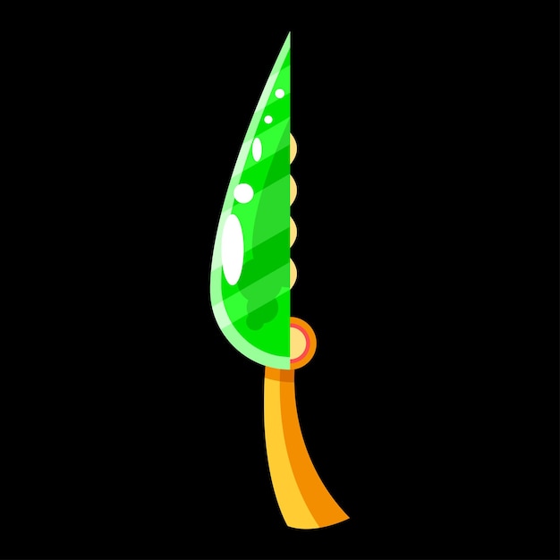 Vibrant Organic Sword-Shaped Illustration with Textured Surfaces ...