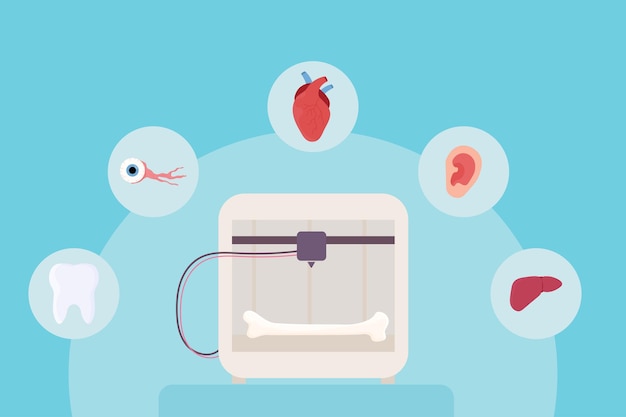 Vibrant Anatomy: Illustrated Human Organ Icons on Teal Background ...