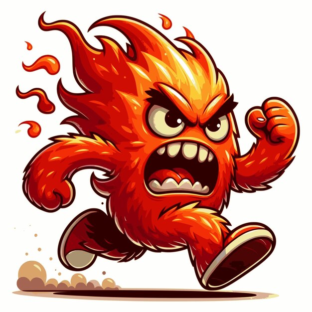 Fiery Rage: A Furious Creature Bursting with Intensity | Jiffy Designs