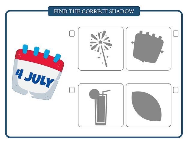 Patriotic 4th of July Symbols and Shadows | Jiffy Designs