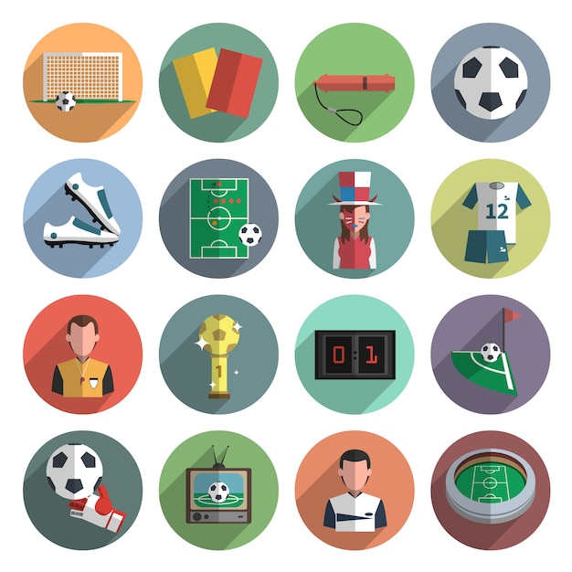 Vibrant Collection of Iconic Soccer Elements and Gear | Jiffy Designs