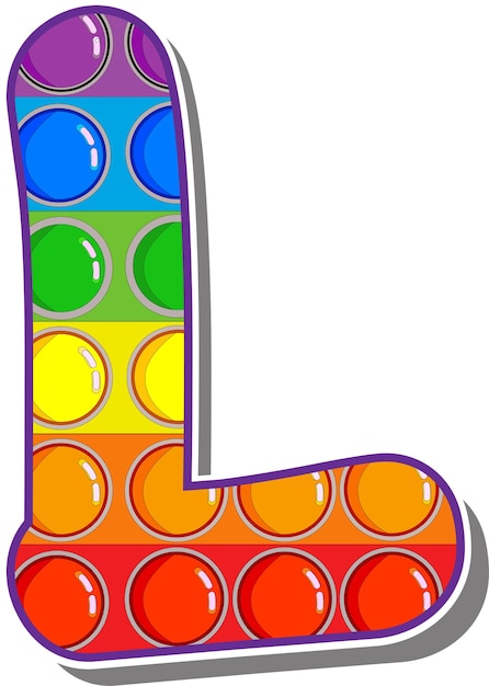 Vibrant Multicolored Letter L Graphic Design | Jiffy Designs