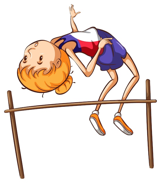 Energetic Athlete Leaping Over Hurdle in Dynamic Pose | Jiffy Designs