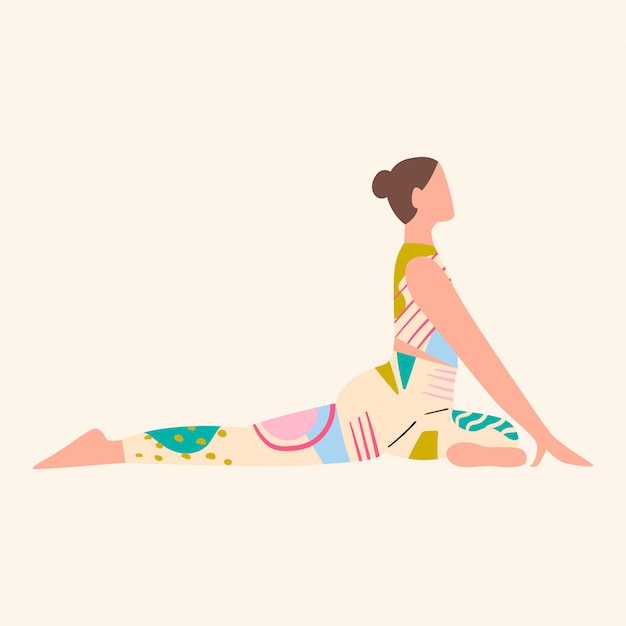 Vibrant Abstract Yoga Pose Illustration | Jiffy Designs