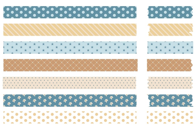 Delightful Dotted and Striped Decorative Washi Tape Patterns | Jiffy ...