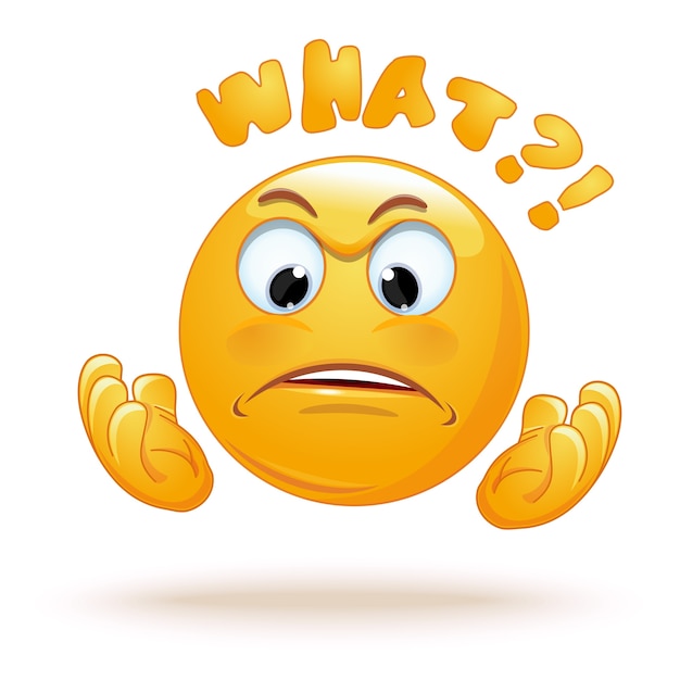 Confused and Concerned Emoji with Expressive Eyes and Hands | Jiffy Designs