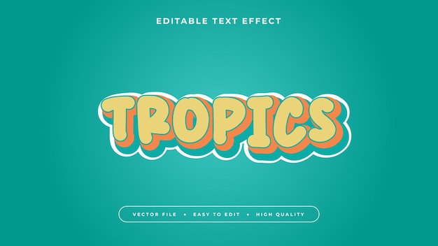 Vibrant Tropical Text with Playful 3D Effect | Jiffy Designs