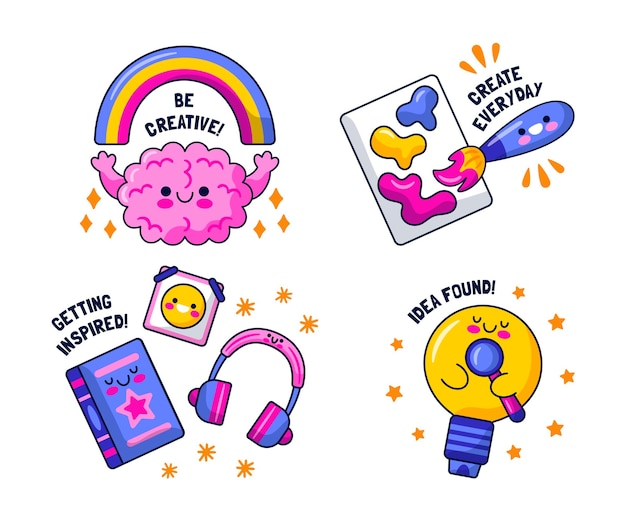 Vibrant Collection of Playful and Inspiring Icons for Creative ...