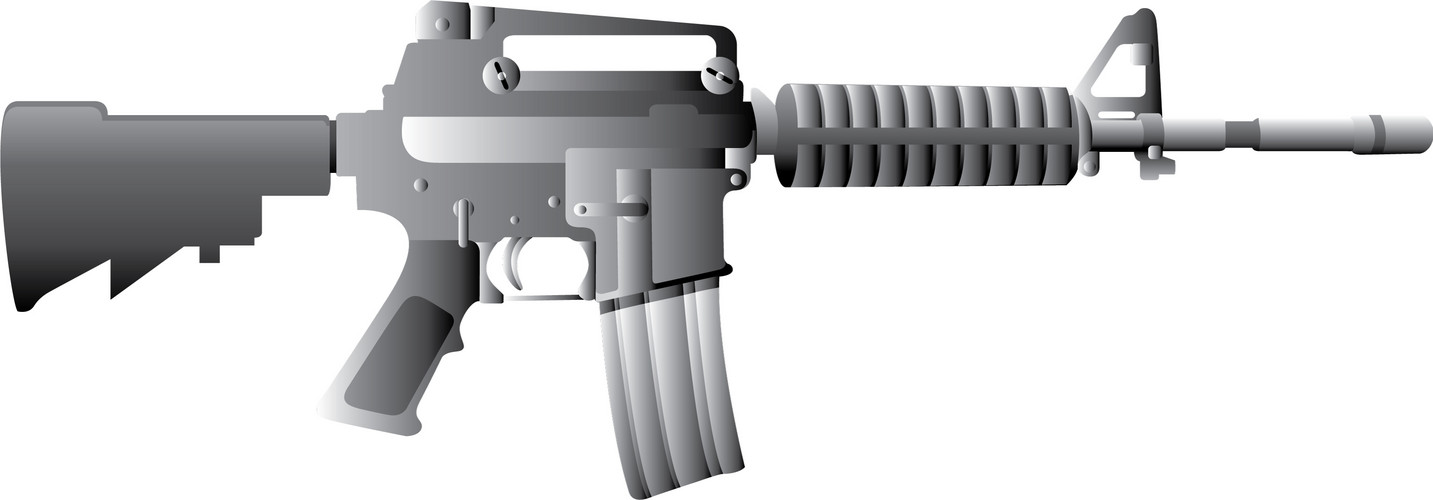 Vector Illustration Of M16 Rifle For Your Weapon Illustration | Jiffy ...
