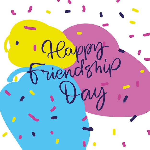Colorful Balloons and Confetti Celebrating Friendship Day | Jiffy Designs
