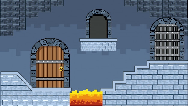 Captivating Dungeon Entrance with Fiery Brazier | Jiffy Designs