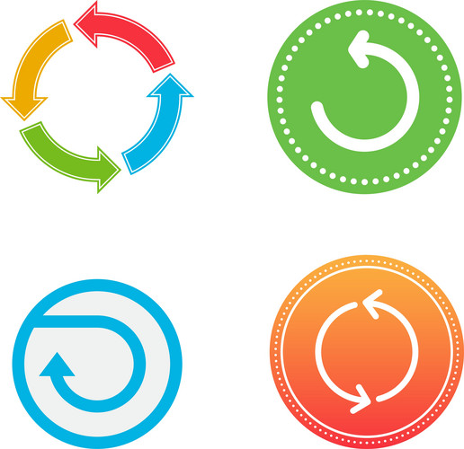 Ui Interface Reload Circle Button Element. Vector Internet Reload ...