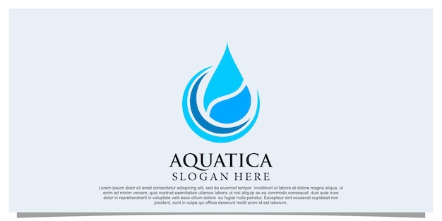 Captivating Aquatic Logo with Flowing Water Droplet | Jiffy Designs