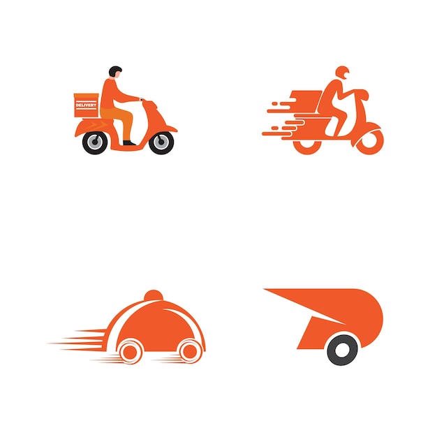 Vibrant Scooter Icons: Dynamic Mobility Symbols in Retro Style | Jiffy ...