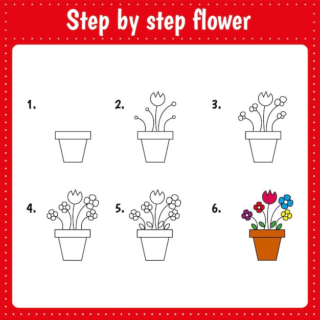 Whimsical Step-by-Step Flower Illustration Collection | Jiffy Designs