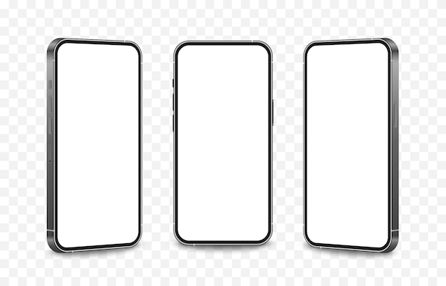 Sleek and Minimalist Smartphone Mockups with Blank Screens | Jiffy Designs