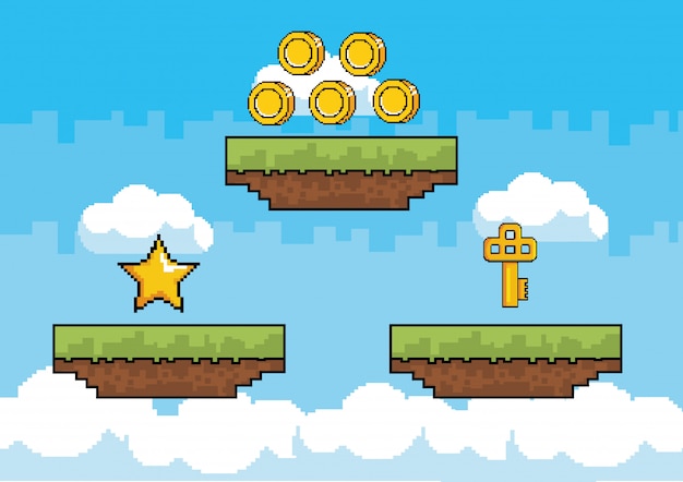 Enchanting Pixel Platforms in the Clouds | Jiffy Designs